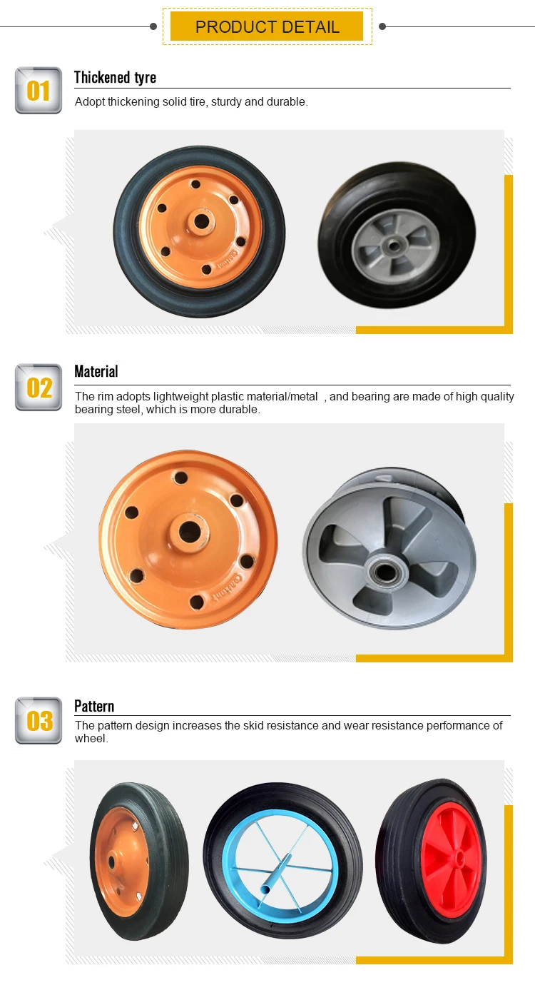 4 Inch Solid Rubber Wheels For Heavy Duty Cart - Buy 4 Inch Solid ...