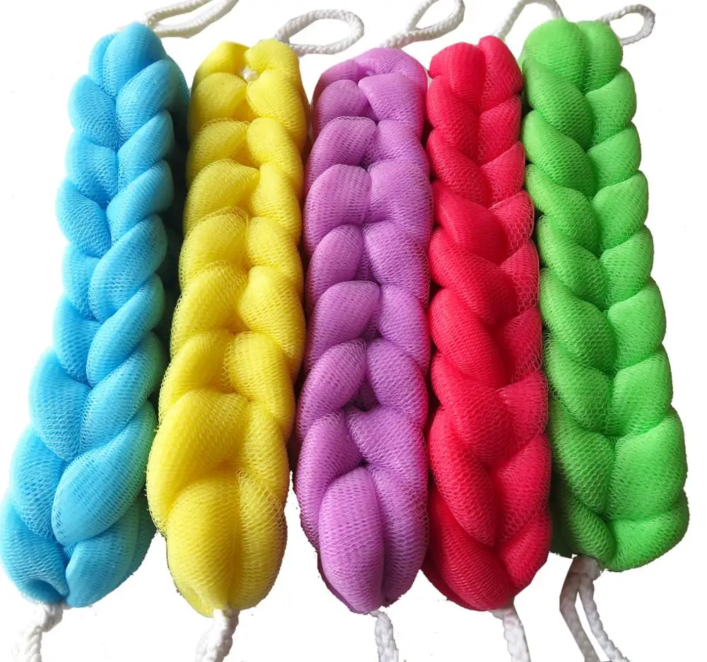 Hot Selling Customized Long Bath Back Pouf Sponge Mesh Bath Back Sponge ...