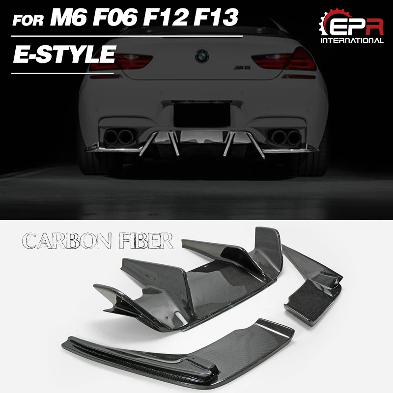 For Bmw M6 F06 F12 F13 Rear M6 E-style Carbon Fiber Rear Diffuser - Buy ...
