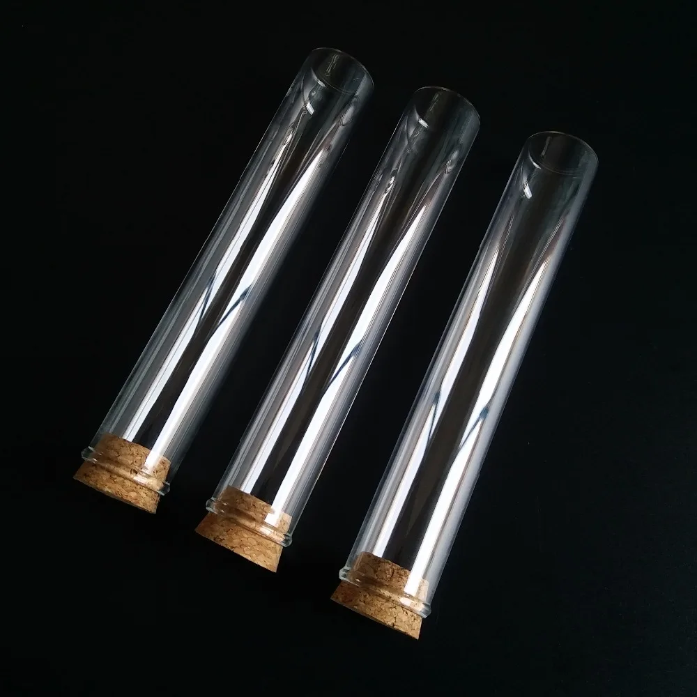 25x80mm 30ml Flat Bottom Glass Test Tubes With Cork Stoppers - Buy 30ml ...