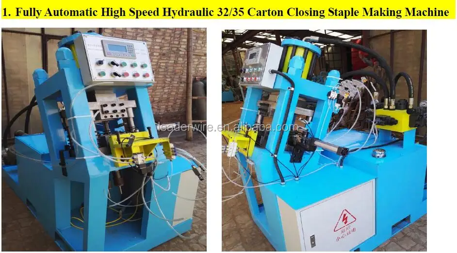 Hydraulic 35 Carton Closing Staple Pin Making Machine Brad Nail Making ...