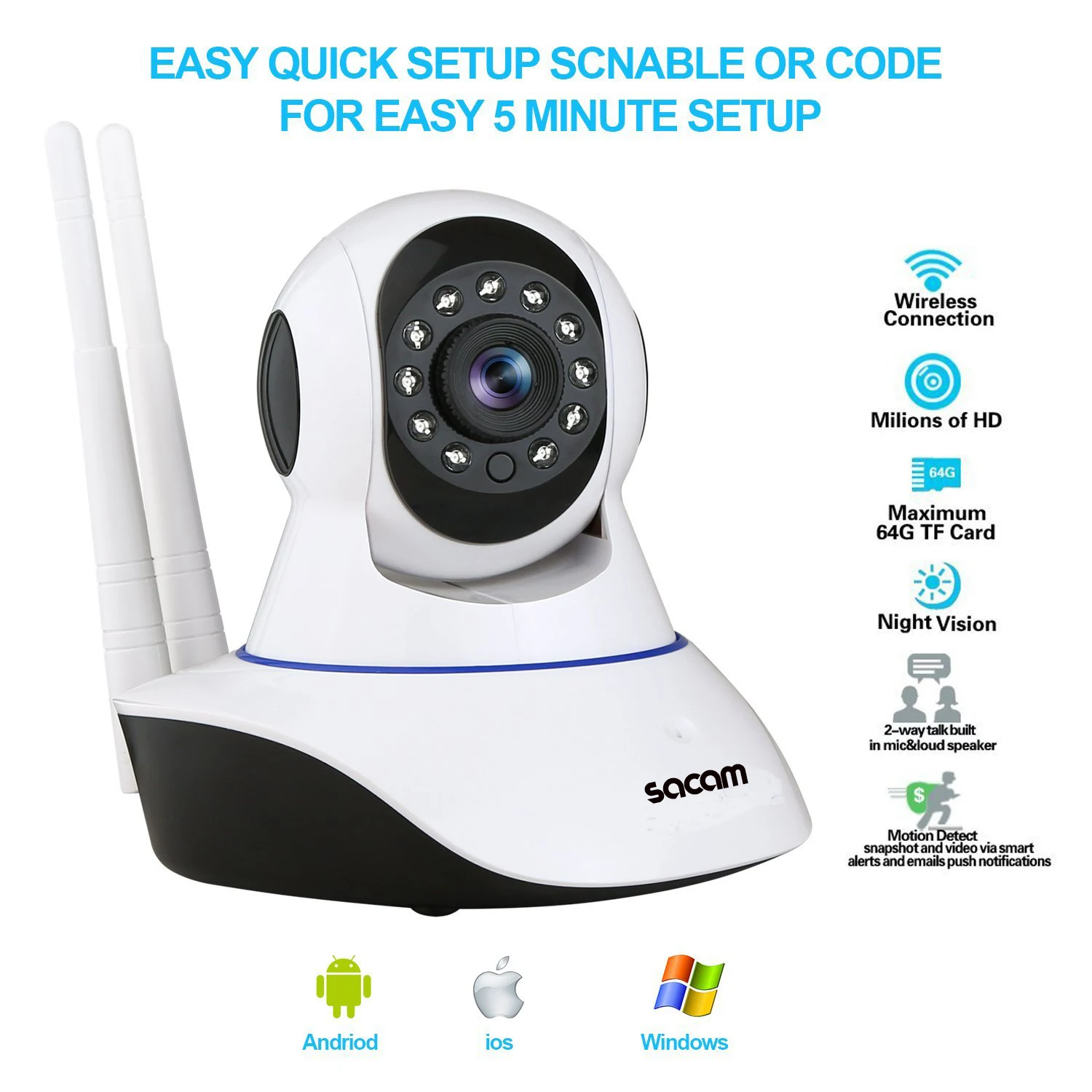 Wifi Ip Camera Alarm Shenzhen Guangdong Wireless P2p Cctv 1080p - Buy ...