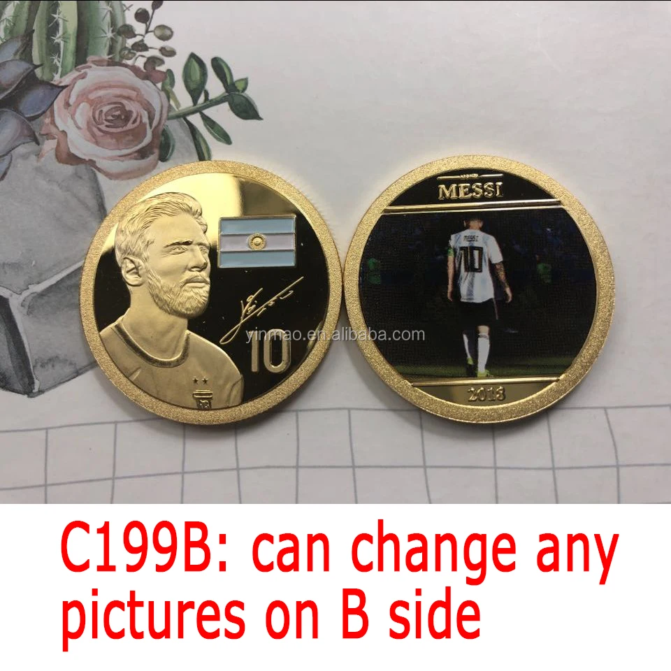 Nueva Moneda De Oro De Argentina Messi,Monedas De Jugador De Fútbol ...