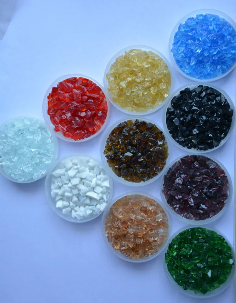 Colored Crushed Recycled Glass - Durable & Versatile