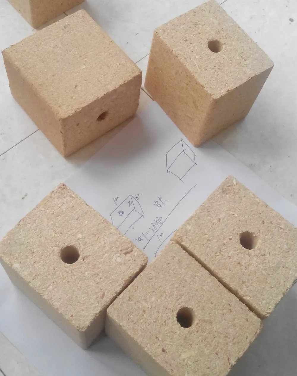 100x115mm Wood Chip Block Pallet Foot - Durable & Versatile