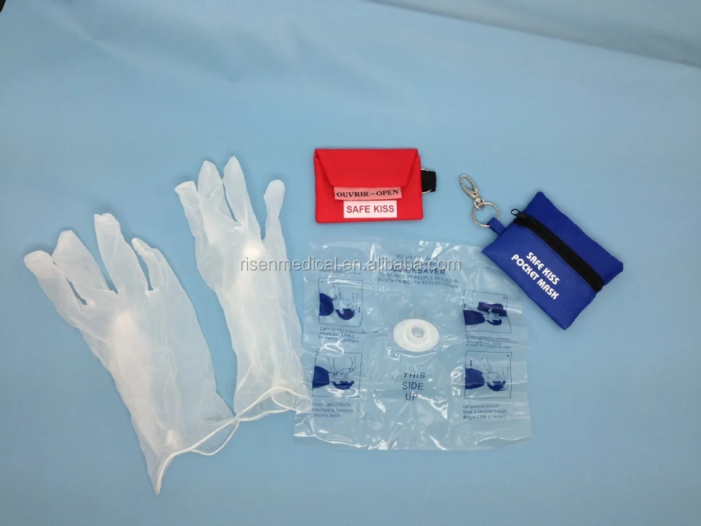 Nylon Pouch Cpr Mask With Gloves /cpr Mask With Nylon Bag - Buy Cpr ...