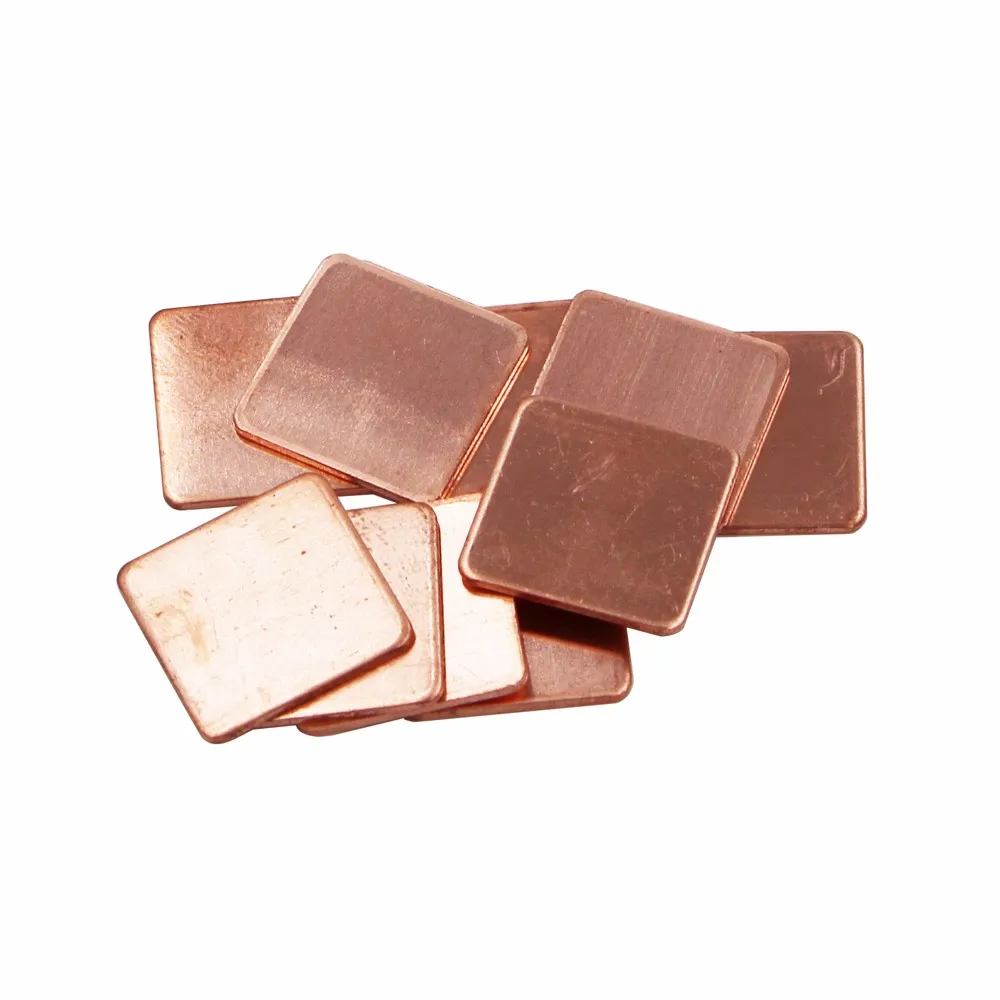 20mm X20mm 0.3mm/0.5mm//0.8mm/1mm/1.2mm Heatsink Copper Shim Thermal ...