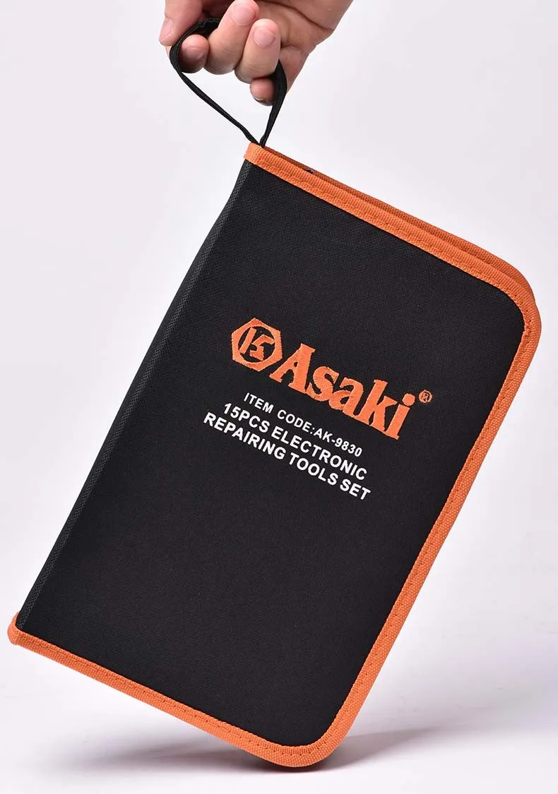 Asaki Ak-9830 15pcs High Quality Electronic Repairing Tool Set ...