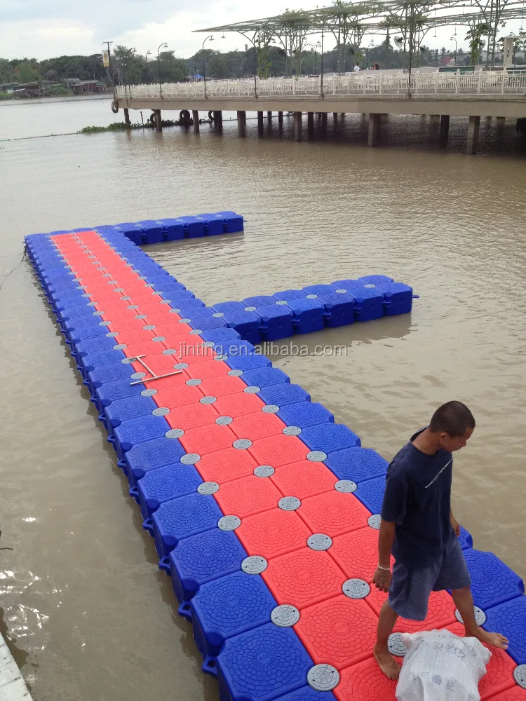 De plástico de pontón muelle flotante HDPE cubo pequeño barco muelle ...