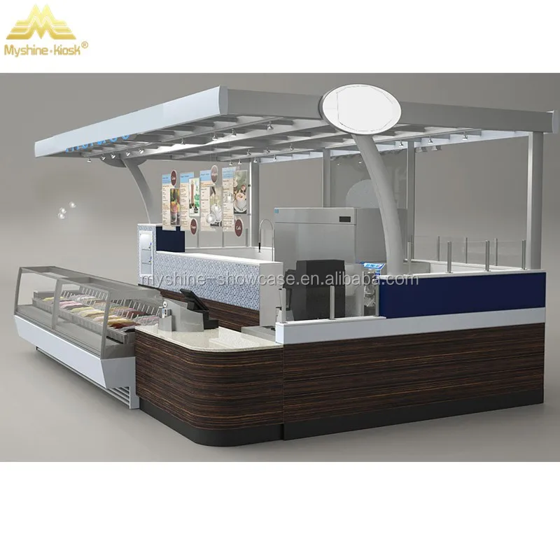 Makanan Kios Layanan Disesuaikan Shopping Mall Memasak Makanan Kios ...