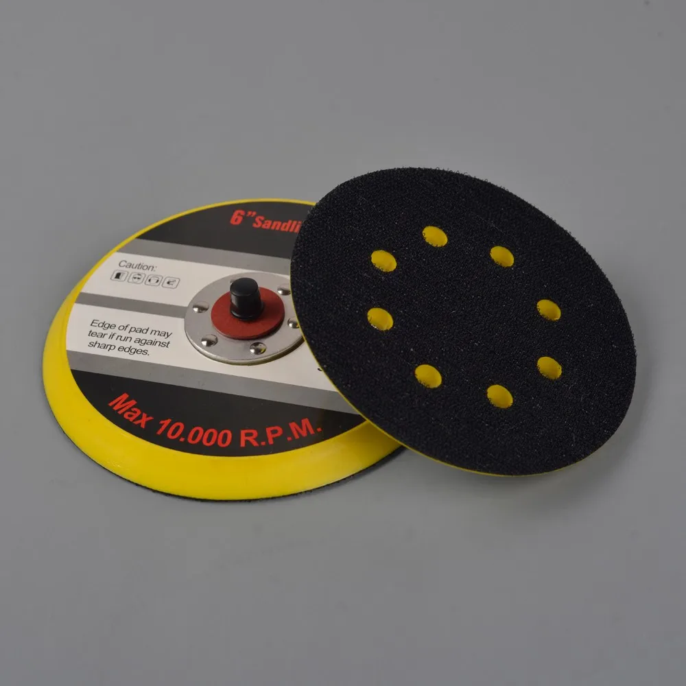 6 Inch Hook and Loop Backing Pad - 8 Holes for Polishing