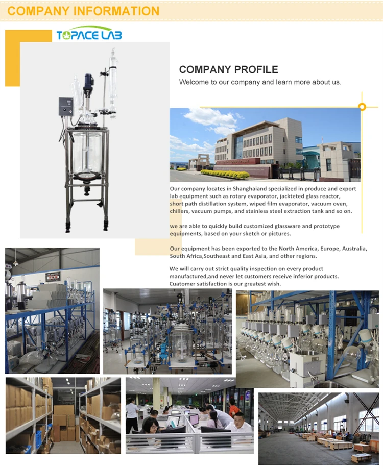 Jacketed Glass Vessel Bubble Column Reactor 20 L - Competitive Price