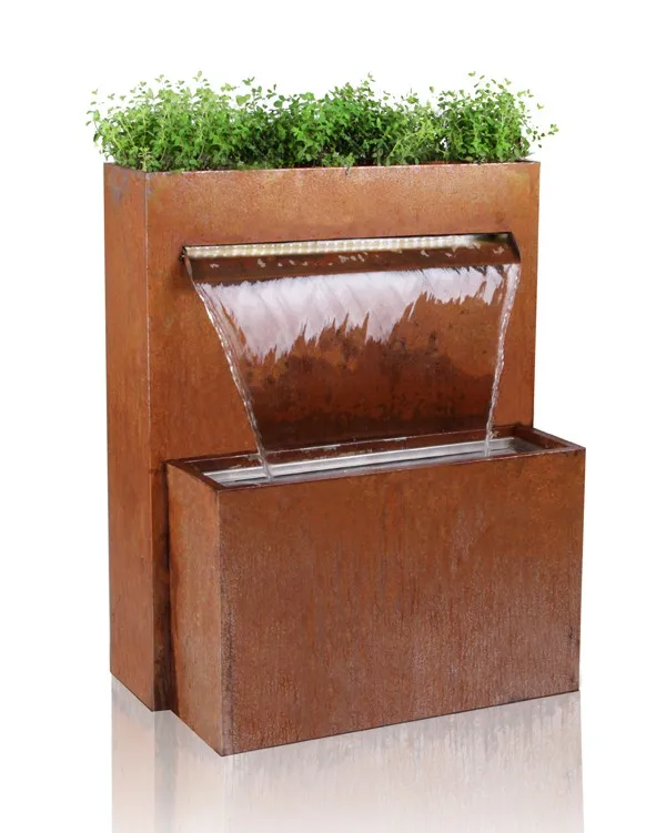 Decorative Corten Steel Garden Water Fountain With Pots - Buy High ...