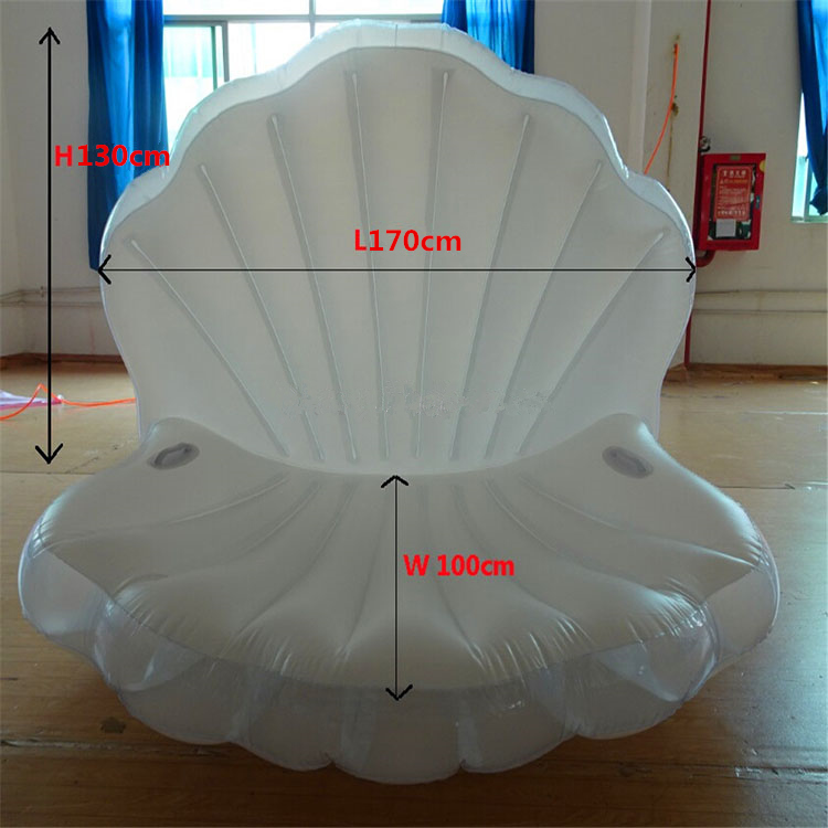 Inflatable Buoy Clam Shell Float Adult Inflatable White Seashell Pool ...