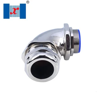 90 Degree L Type Elbow Nickel Plated Brass Waterproof Cable Gland - Buy ...