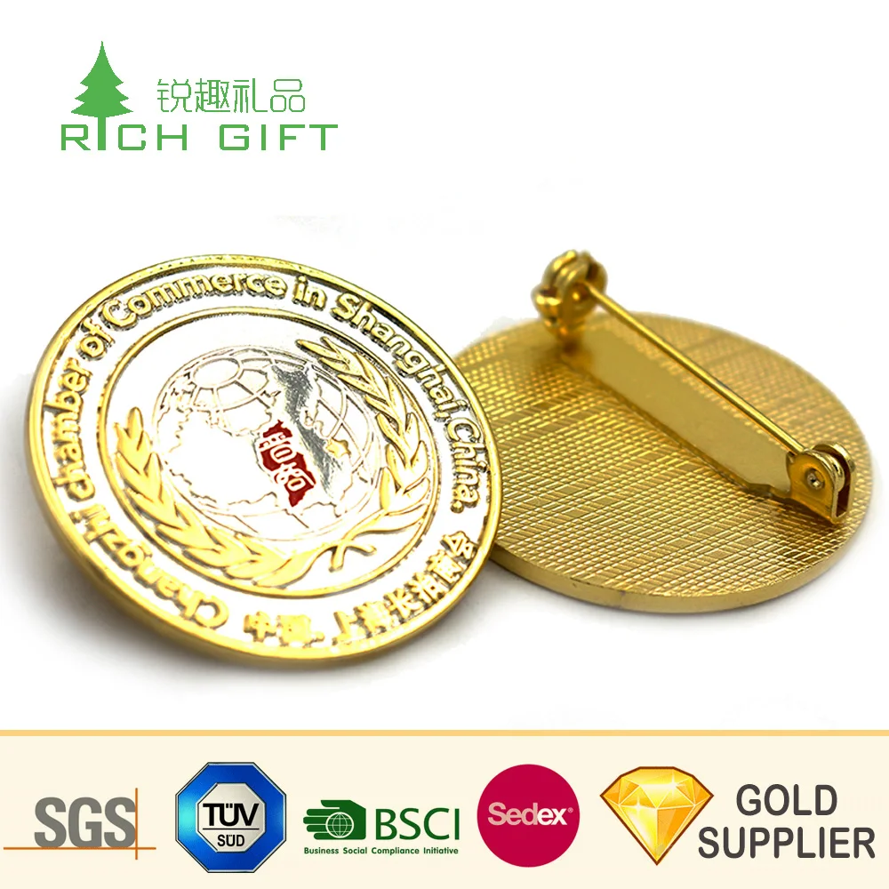 Promotional Cheap Custom Metal Stamped Logo Airline Pilot Wing Lapel ...