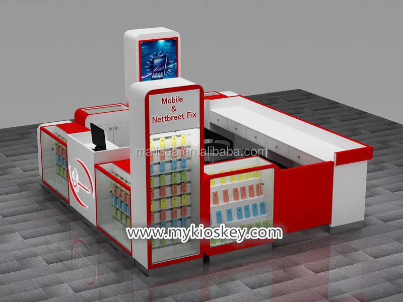Custom cell phone retail store furniture mobile phone display cabinet