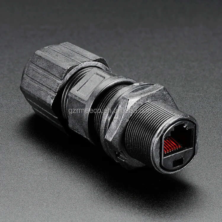 Ip67 Rj45 Pass Feed-through Cable Gland 8 Way Connector - Buy Cat 5 ...