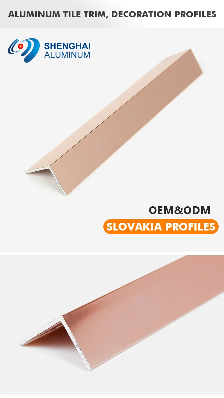 L Shaped Window Corner Guard Trim Aluminium Polished Anodizing Rose ...