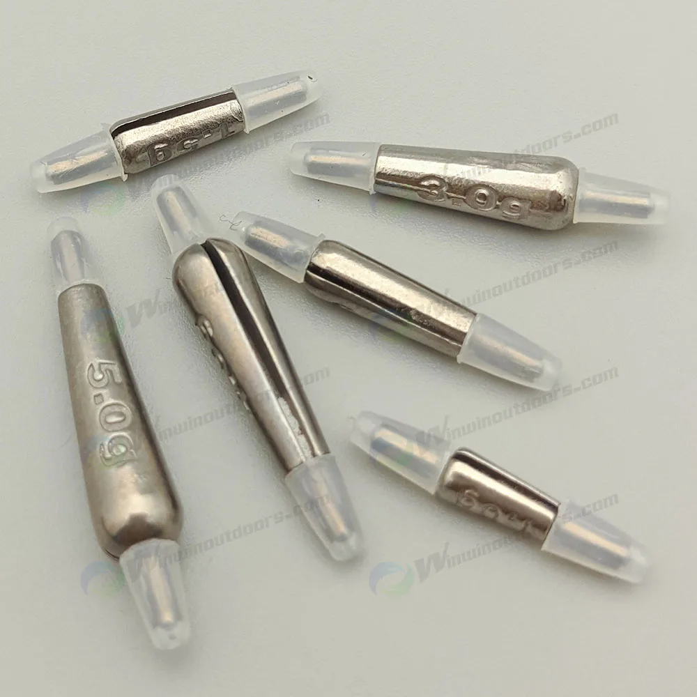FILVER Tungsten Rubber Tube Sinkers - High Density Fishing Weights