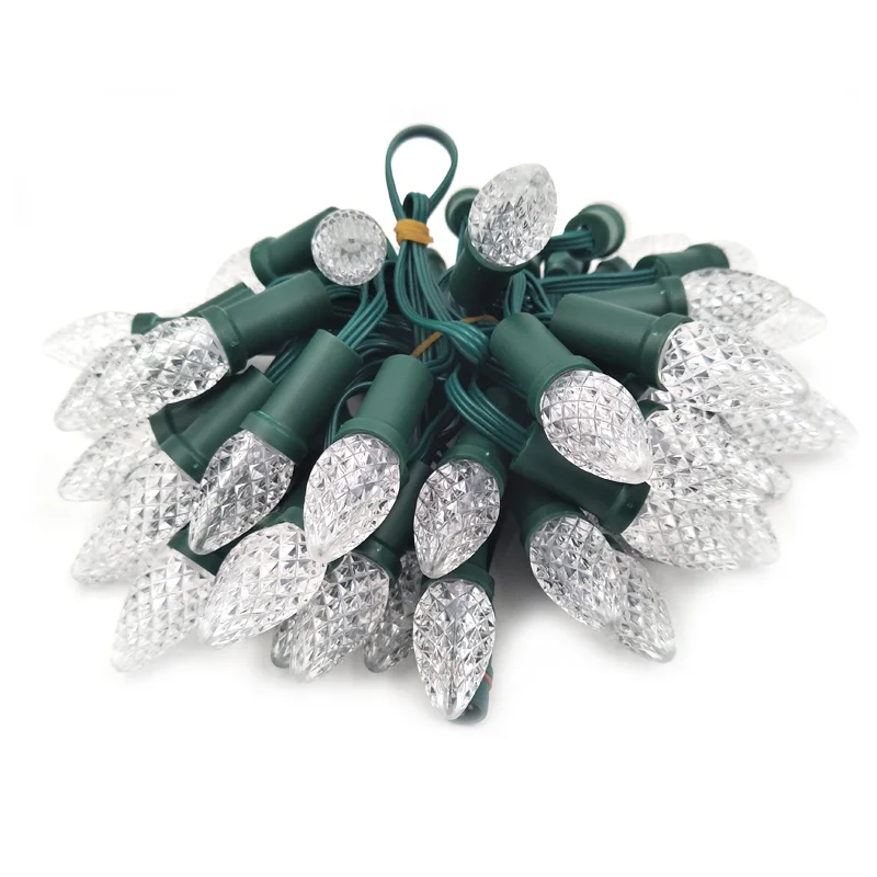 C9 Programmable Ws2811 8mm Rgb Dc12v Led Pixel String Christmas Lights ...