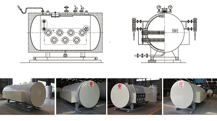 500kg 1000kg 2000kg Horizontal Industrial Electric Steam Boilers