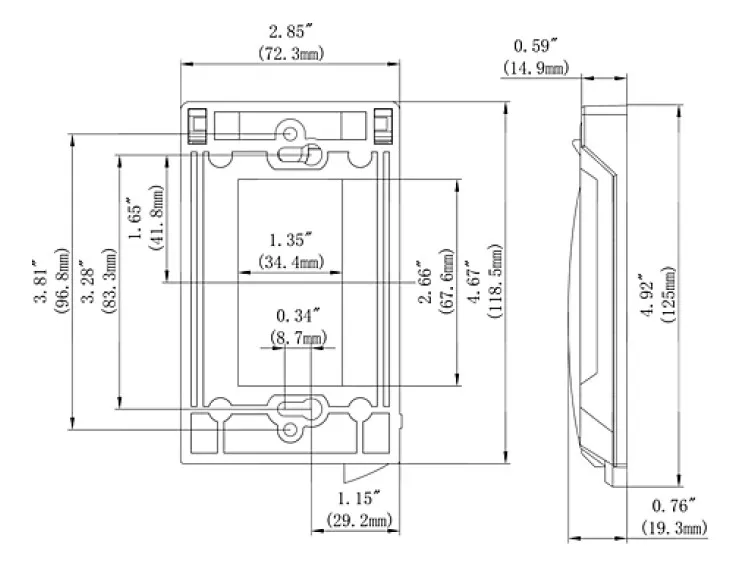 Square Waterproof Plastic Receptacle Cover Plate With Wall Outlet ...