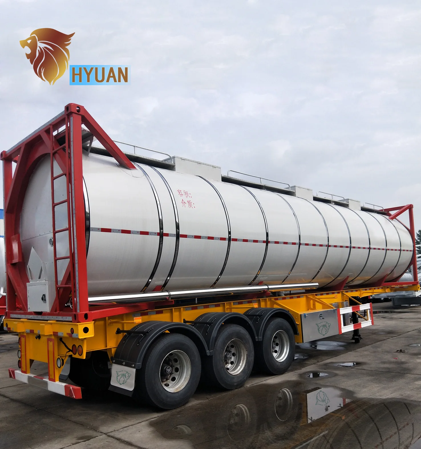 Hyuan Iso Tank Trailer Liquid Oil Tanker Trailer Container Frames ...