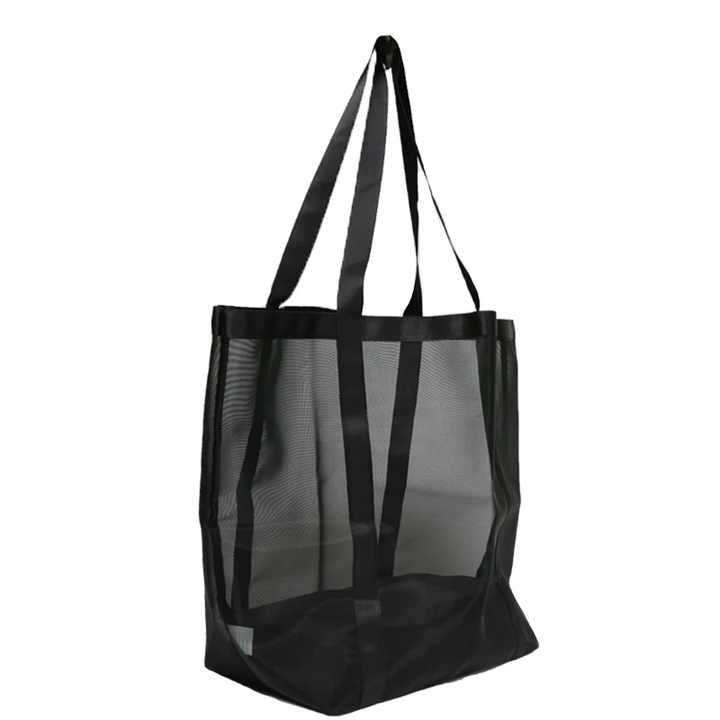 Net Shopping Bag Washable Reusable Mesh Grocery Bag Beach Bag For ...
