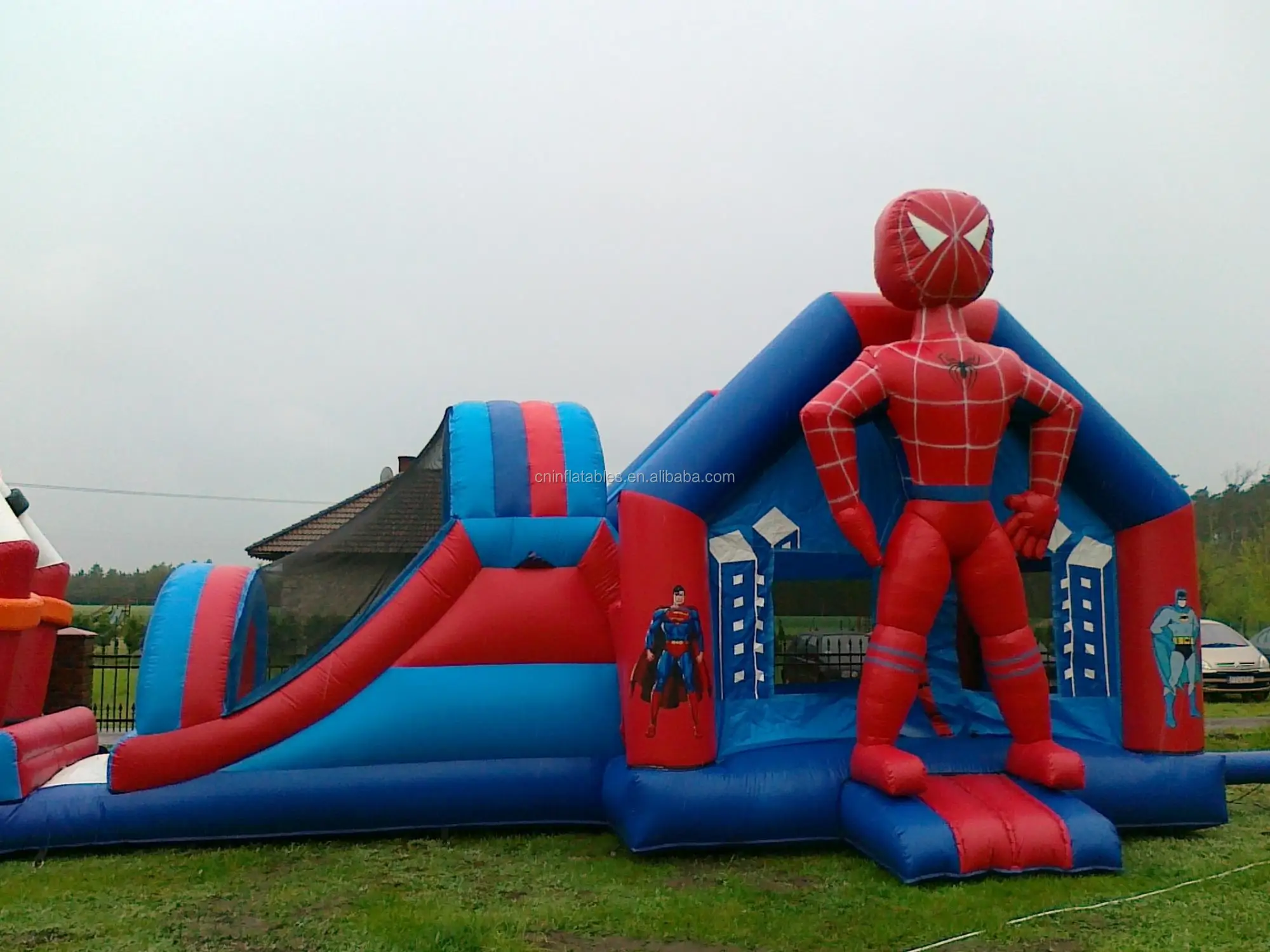 Spiderman Adventure Inflatable Combo / Superhero Bounce House With ...