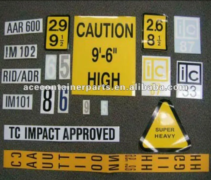 High Quality Custom Waterproof ISO Standard Shipping Container Sticker ...