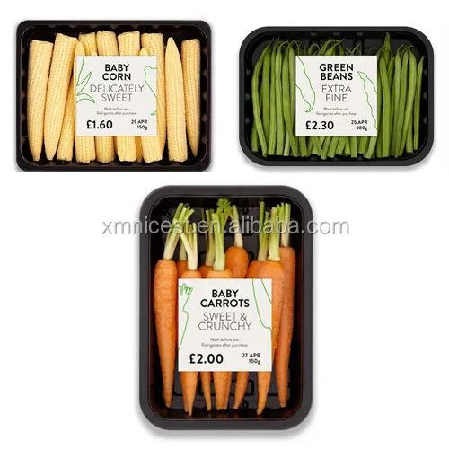 Custom Plastic Case Sticker Supermarket Vegetables Packaging Label ...
