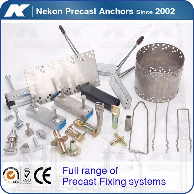 Precast Concrete Cast-in Anchor Channels and T Bolts