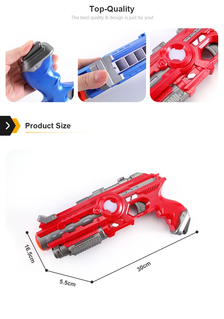 Sound Vibration Shooting Game Electric Laser Tag Set Toy Infrared Laser ...