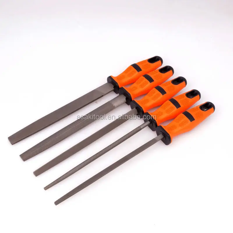 High Quality T12 Carbon Steel File Sets With Wooden Handle Flat ...