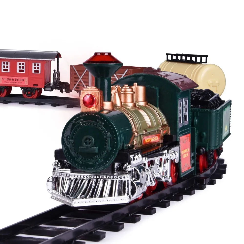 Electric Plastic Train Set Toy with Lights & Sounds
