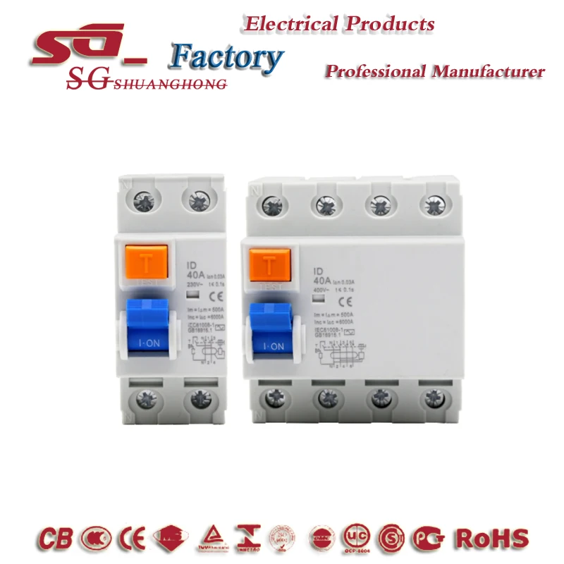 10a-63amp 230/415V 6KA RCD ID Elcb Rccb - Reliable Protection
