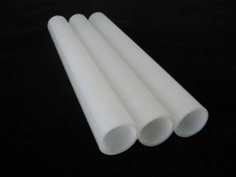 1200C High Temperature Crystal Clear Frosted Silica Quartz Glass Tube
