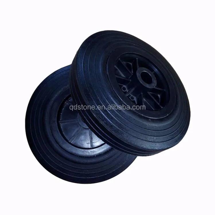 6 Inch Solid Caster Rubber Wheels For Dustbin Made In Qingdao - Buy 6 ...