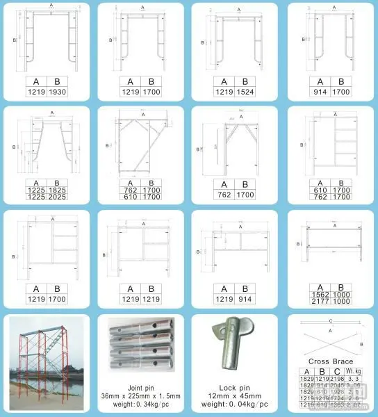 Thailand The Main Scaffold Frame | Walk Through Type & Ladder Type ...