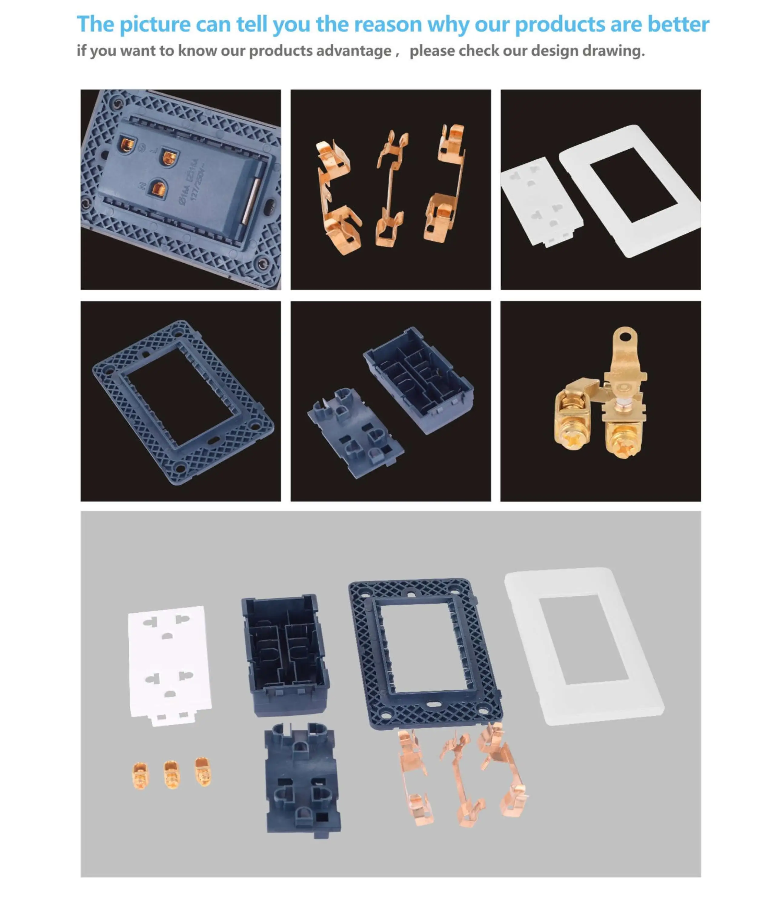 US 220V 16A Double Wall Socket Outlet - American Standard Electrical ...