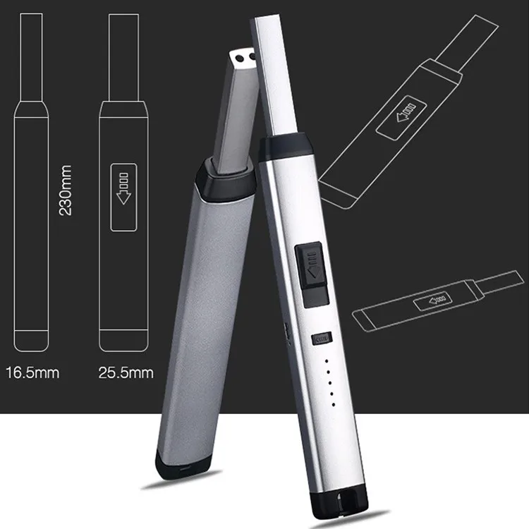 Slim Electronic Bbq Usb Arc Spark Lighter Electric,Rechargeable Long ...