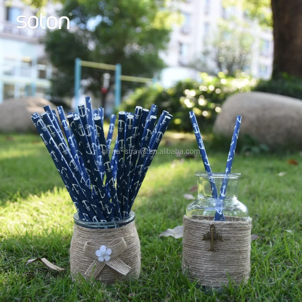 Individual Packed Stripe Paper Straws Straight Straws With Paper ...