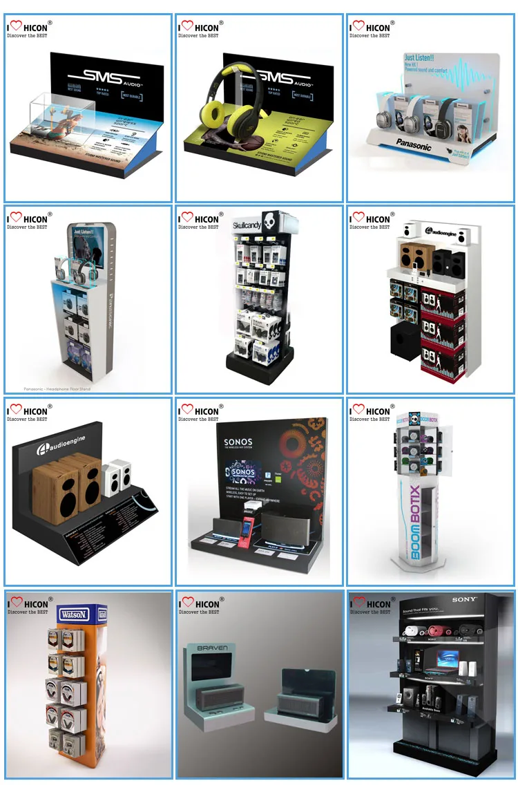 Freestanding Wood Metal Promoting Speaker Display Stand,Pos Promotion ...