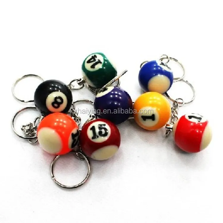 The Newest Creative Billiards Ball Keychain Pendants Billiard Ball ...