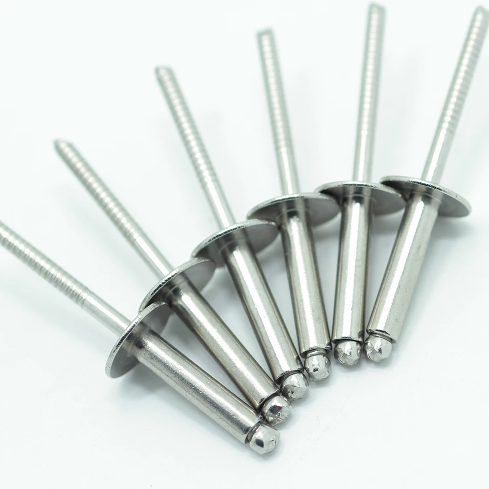 Din7337 Aluminium/steel Rivets Large Flange Head Open Type Blind Pop ...