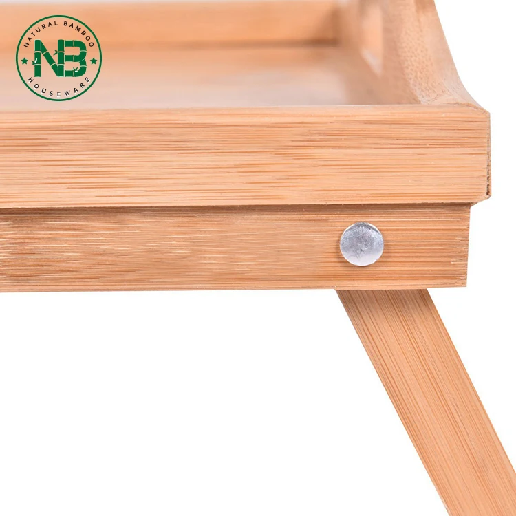 Portable Fancy Bamboo Laptop Desk Table Serving Bed Trays With Folding ...