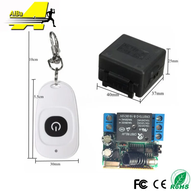 433 Mhz Universal Wireless Remote Control Switch Dc 12v Wireless Remote ...
