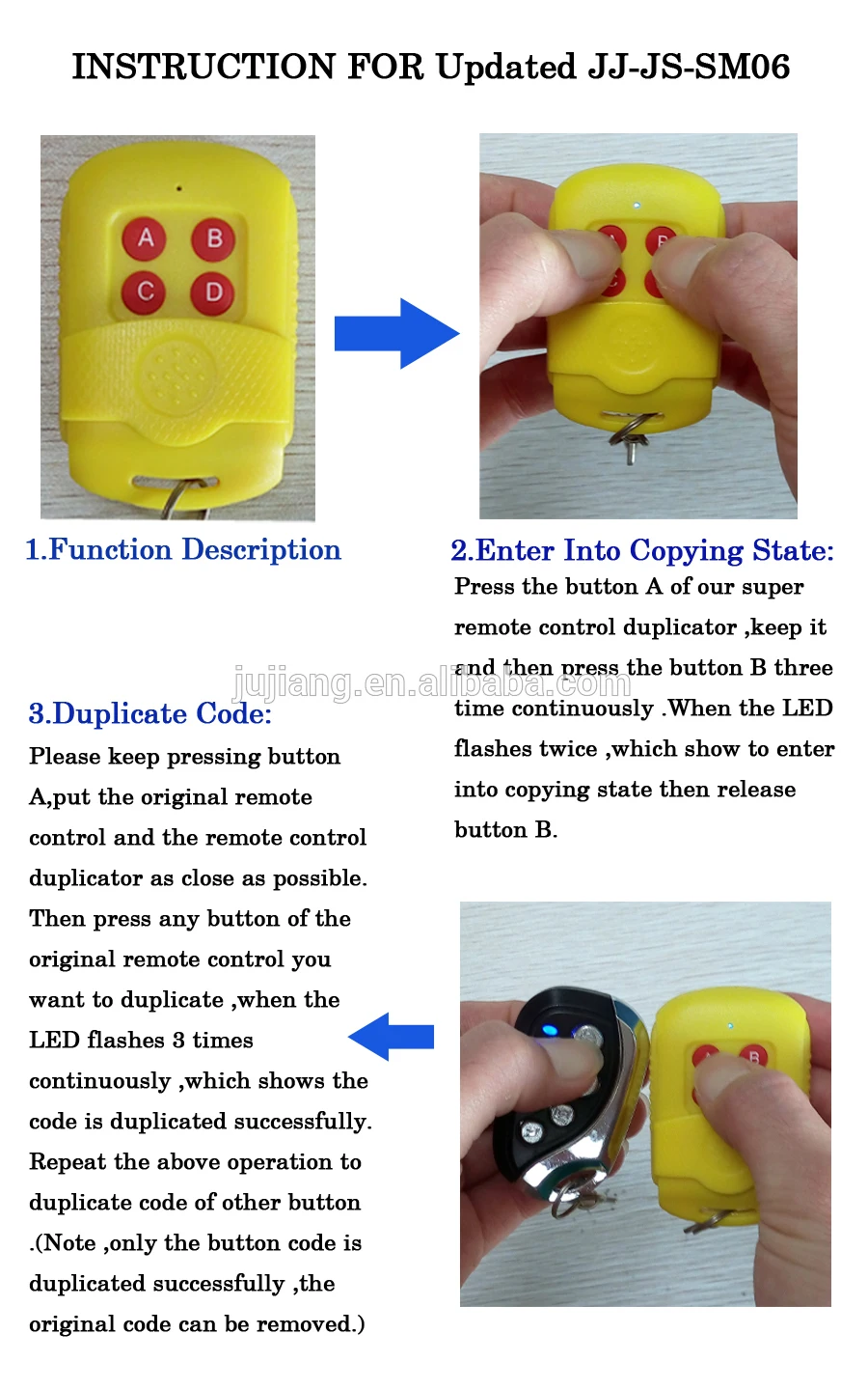 Abcd Button Remote Control Multi Frequency Remote Control Duplicator ...