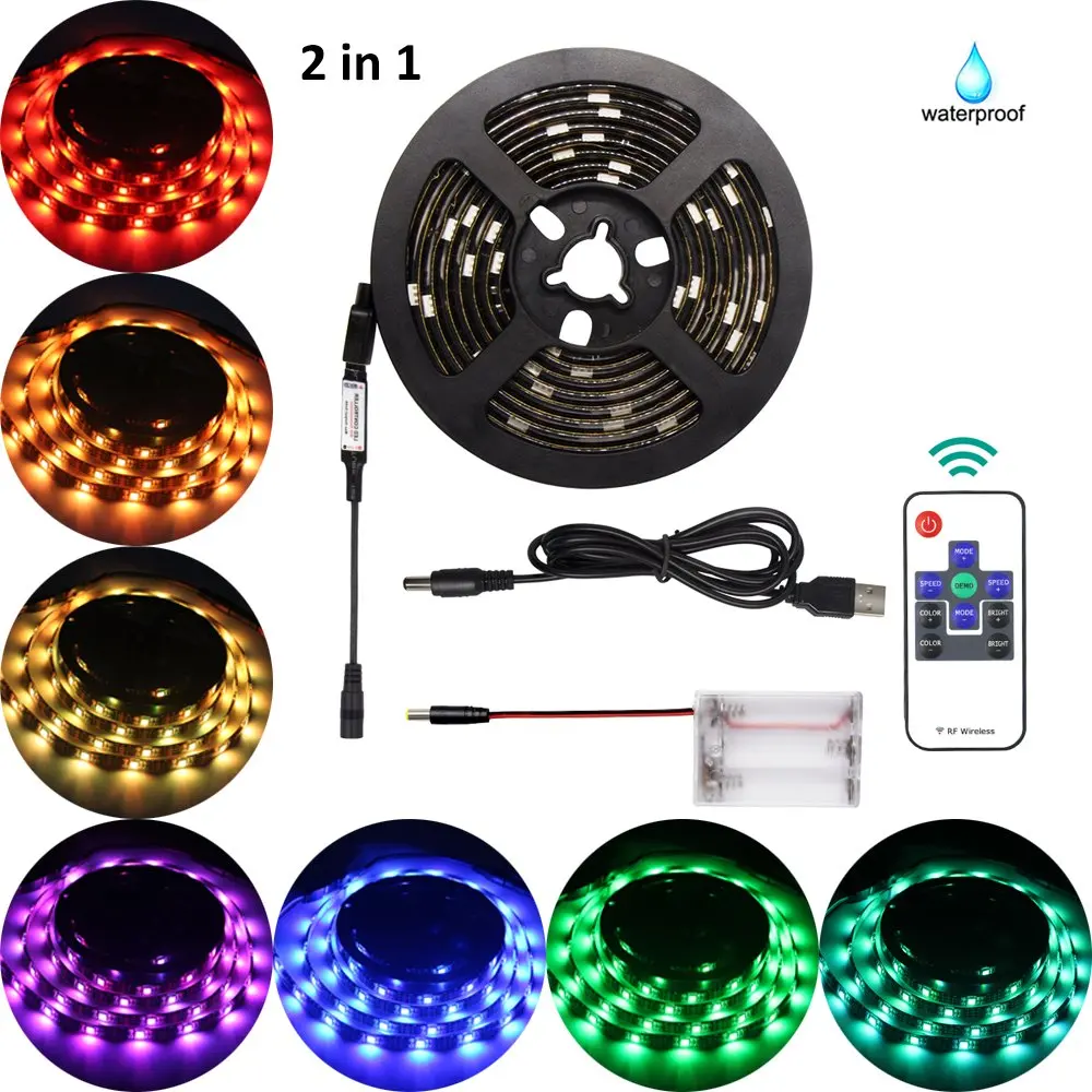 Buy Led Strip Lights,abtong Battery Powered Led Lights Strip and USB ...